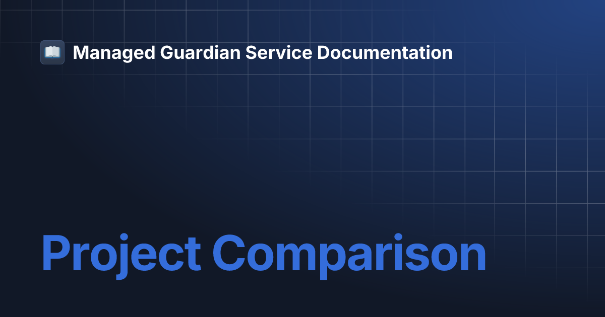 Project Comparison | Managed Guardian Service Documentation