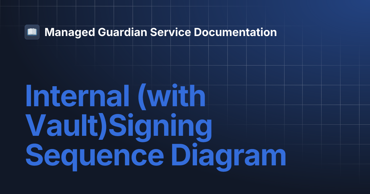 Internal (with Vault)Signing Sequence Diagram | Managed Guardian ...